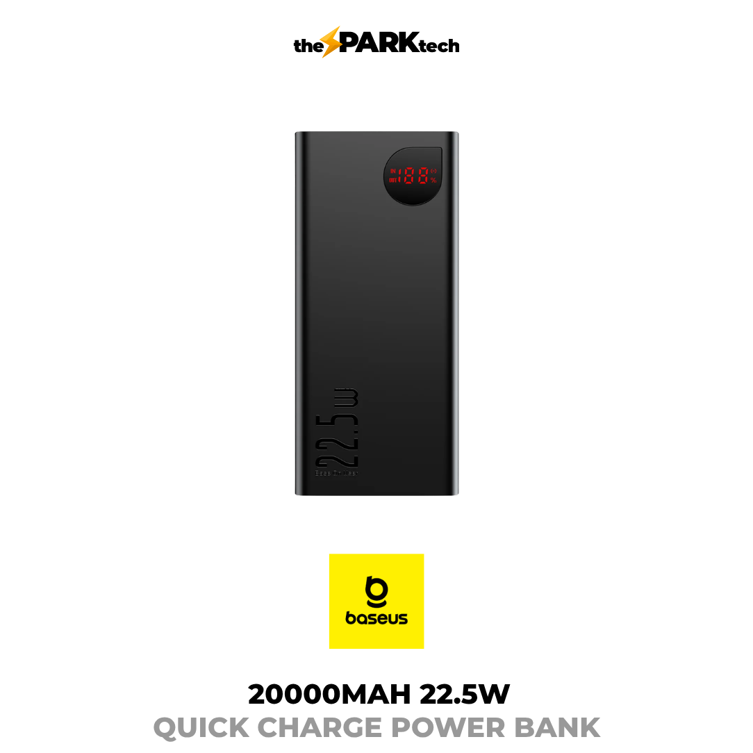 Baseus 20000mAh 22.5W Adaman Metal Digital Display Quick Charge Power ...